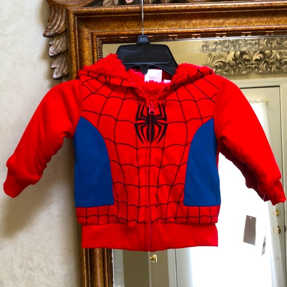 Marvel | Jackets & Coats | New Baby Boys Spiderman Jacket With Hood ...